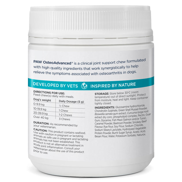 PAW - Osteo Advanced 關節全面強效護理配方 (Joint Supplement For Dogs) 300g 60 Ch ...