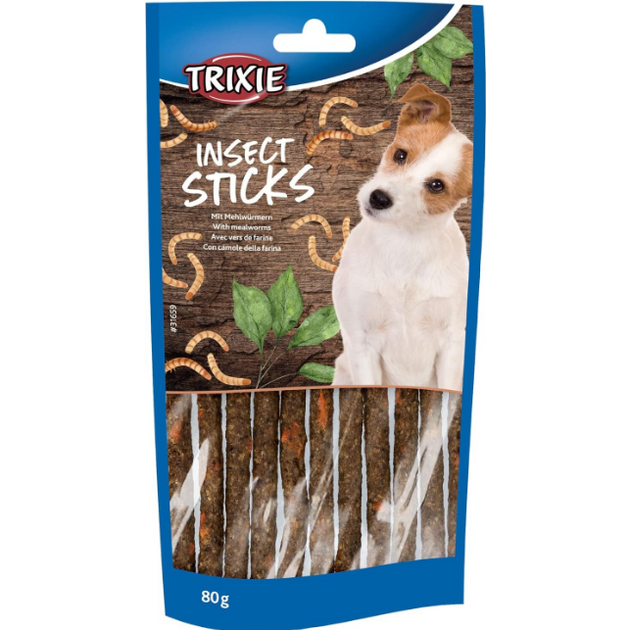 Trixie Insect Sticks 蟲蟲防敏狗小食 80g (長條形) – Pettington 柏靈頓獸醫寵物用品