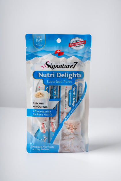 Signature 7 - Nutri Delights 營養肉泥唧唧醬小食 / 雞肉+藜麥(骨骼健康) 15g x 4 ...
