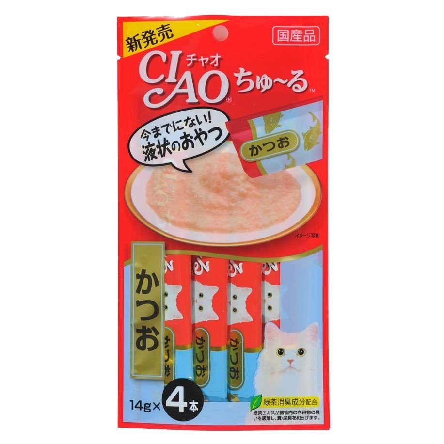 CIAO Japanese Cat Snacks (SC-72) - Bonito Sauce 14g x4 – Pettington 柏靈頓 ...