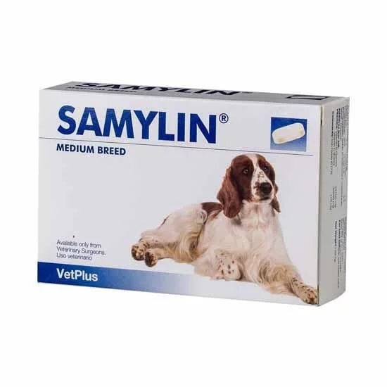 VetPlus - Samylin Tablet 肝功能補充劑 30粒 中型犬 10-30公斤 (Liver Supplement for ...