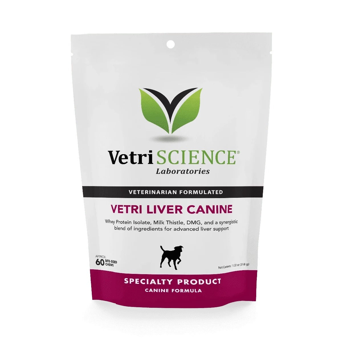 VetriScience - Vetri Liver Canine 60 Bite-Sized Chews for Dogs ...