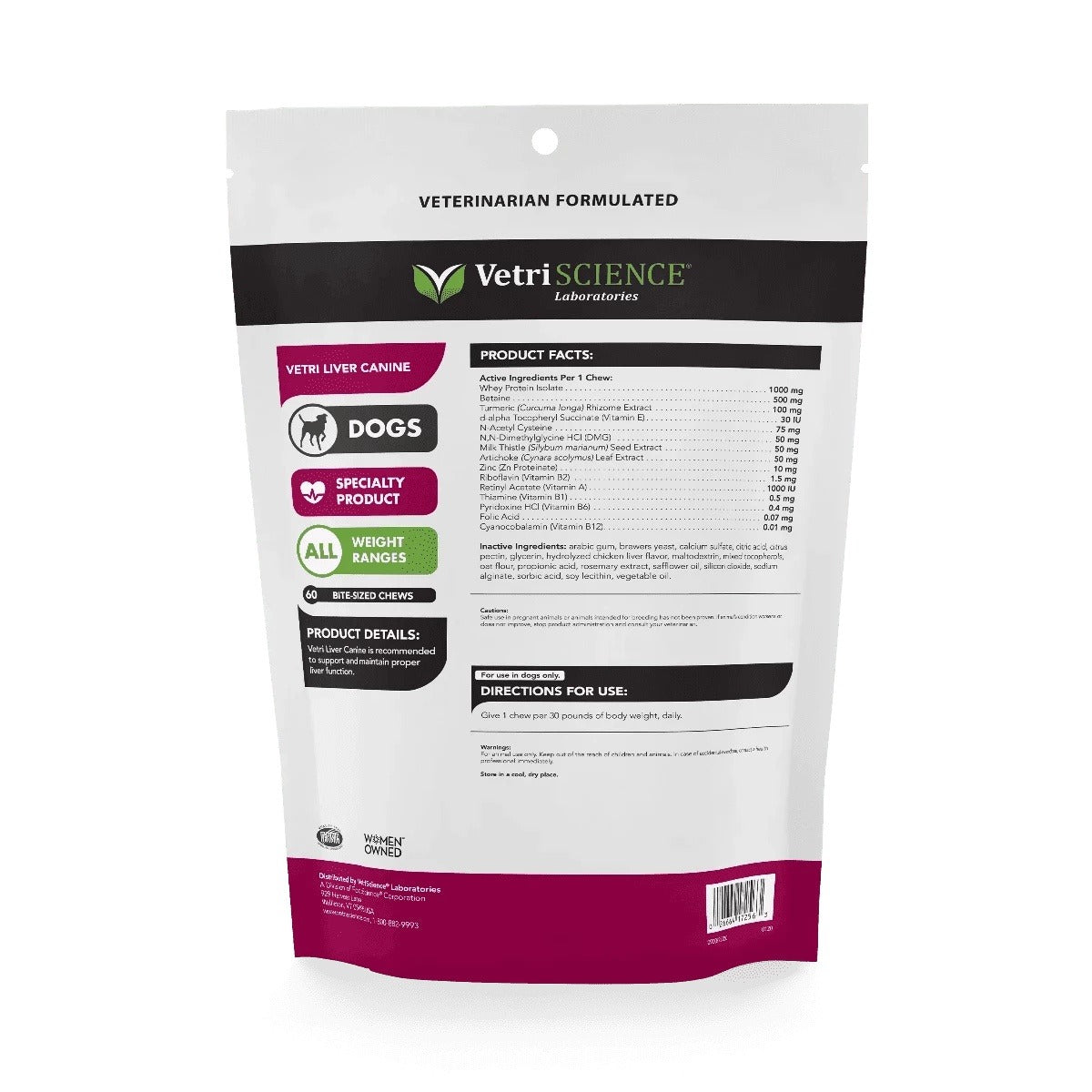 VetriScience - Vetri Liver Canine 60 Bite-Sized Chews for Dogs ...